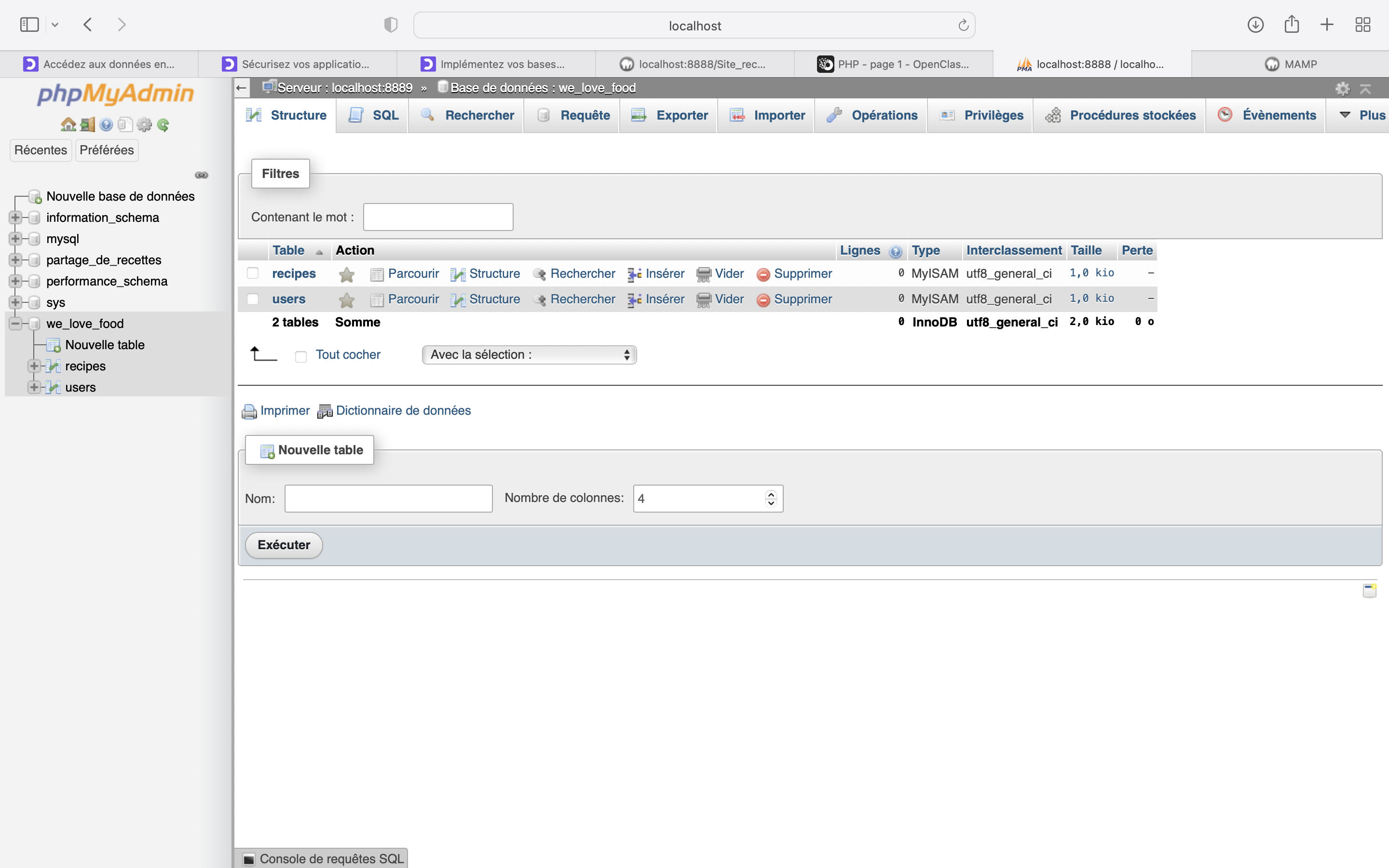 Résolu Mysql Erreur My Admin Erreur Sqlstate Hy000 1049 Unknown Database Myrecipes 